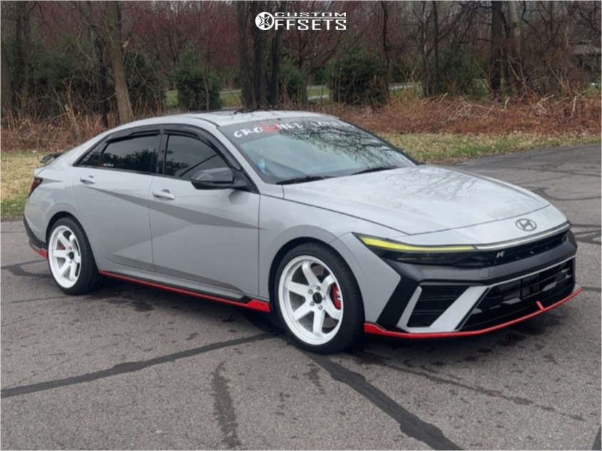 2025 Hyundai Elantra N with 18x9.5 38 AVID1 Av6 and 255/35R18 Kosic Drs ...