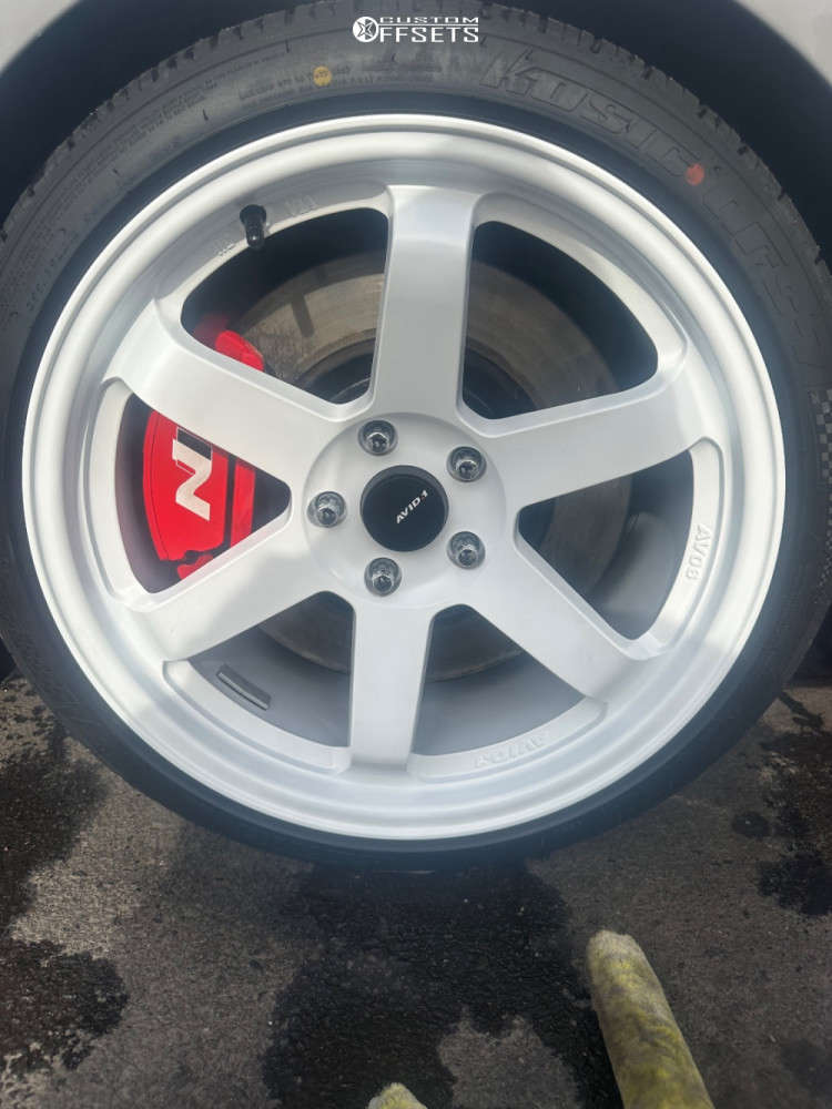 2025 Hyundai Elantra N with 18x9.5 38 AVID1 Av6 and 255/35R18 Kosic Drs ...