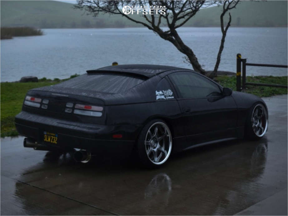 1991 Nissan 300ZX with 18x10 -10 Work T7r2p and 225/35R18 Federal SS595 ...