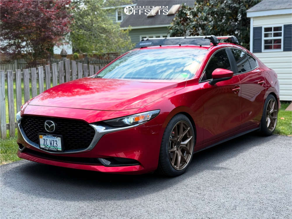 2024 Mazda 3 with 18x8.5 38 Enkei Tsr-x and 235/40R18 Continental ...