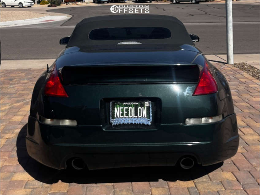 2004 Nissan 350Z with 17x8 35 Anovia Treble and 245/45R17 Lexani Lxuhp-207 and Coilovers ...