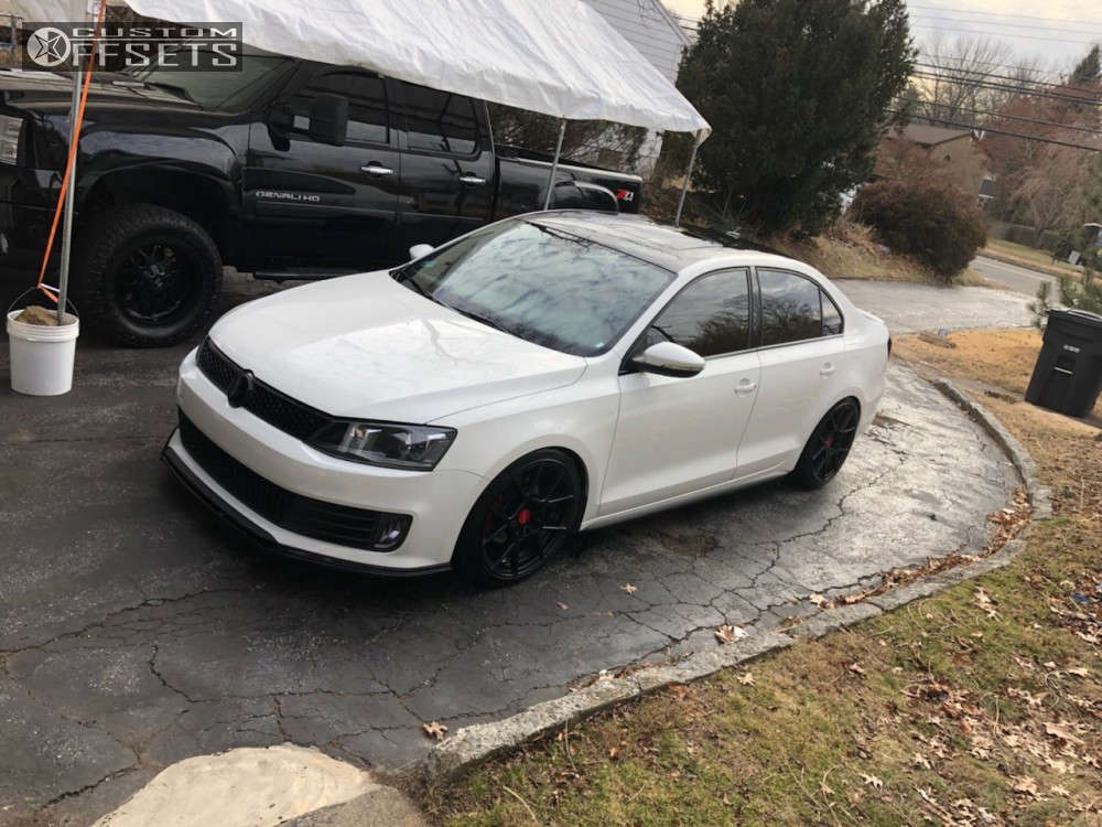 2013 Volkswagen Jetta with 18x8.5 45 Rotiform Kps and 225/45R18 Nitto ...
