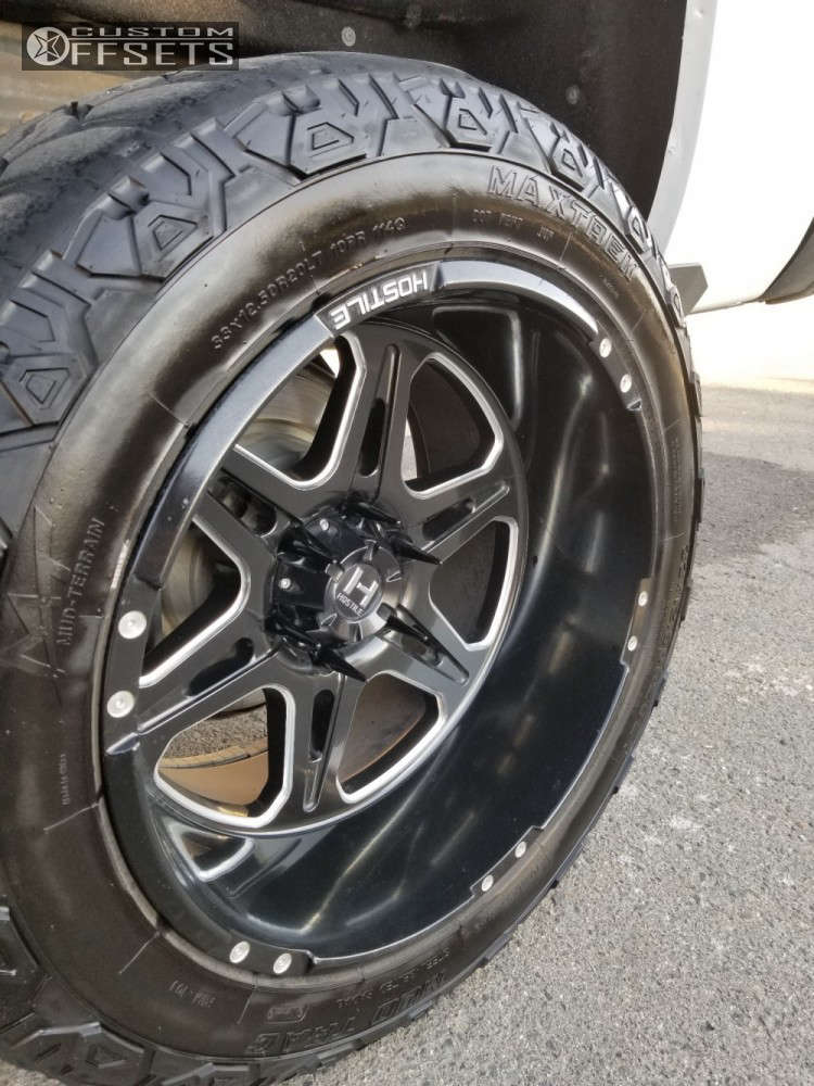 2014 Chevrolet Silverado 1500 with 20x12 -44 Hostile Havoc and 33/12 ...