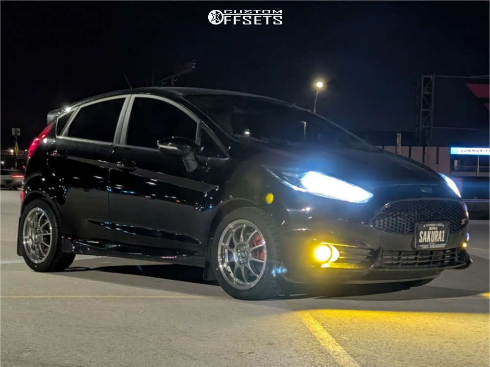 2017 Ford Fiesta with 16x7 42 Enkei J10 and 215/45R16 Falken Azenis ...