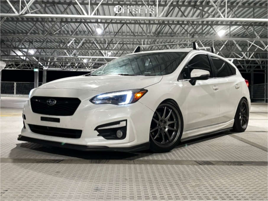 2017 Subaru Impreza with 18x8.5 35 Aodhan Ds02 and 235/40R18 Goodyear ...