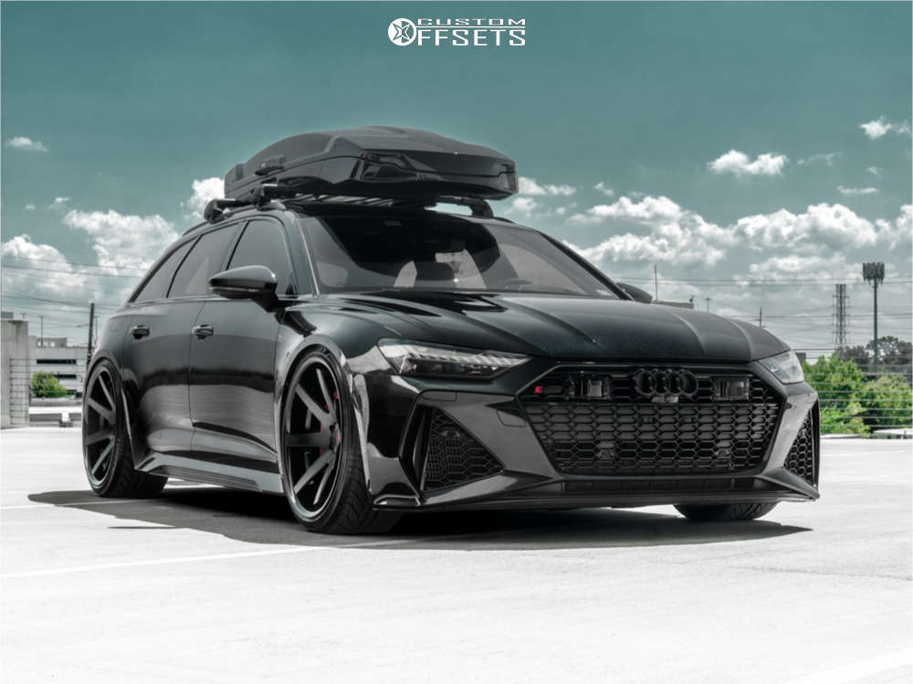 2021 Audi RS6 Avant with 22x11 20 Ferrada Fr1 and 295/30R22 Lexani LX ...