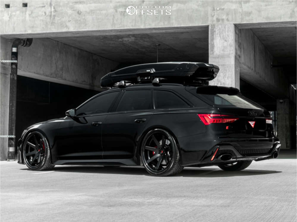 2021 Audi RS6 Avant with 22x11 20 Ferrada Fr1 and 295/30R22 Lexani LX ...