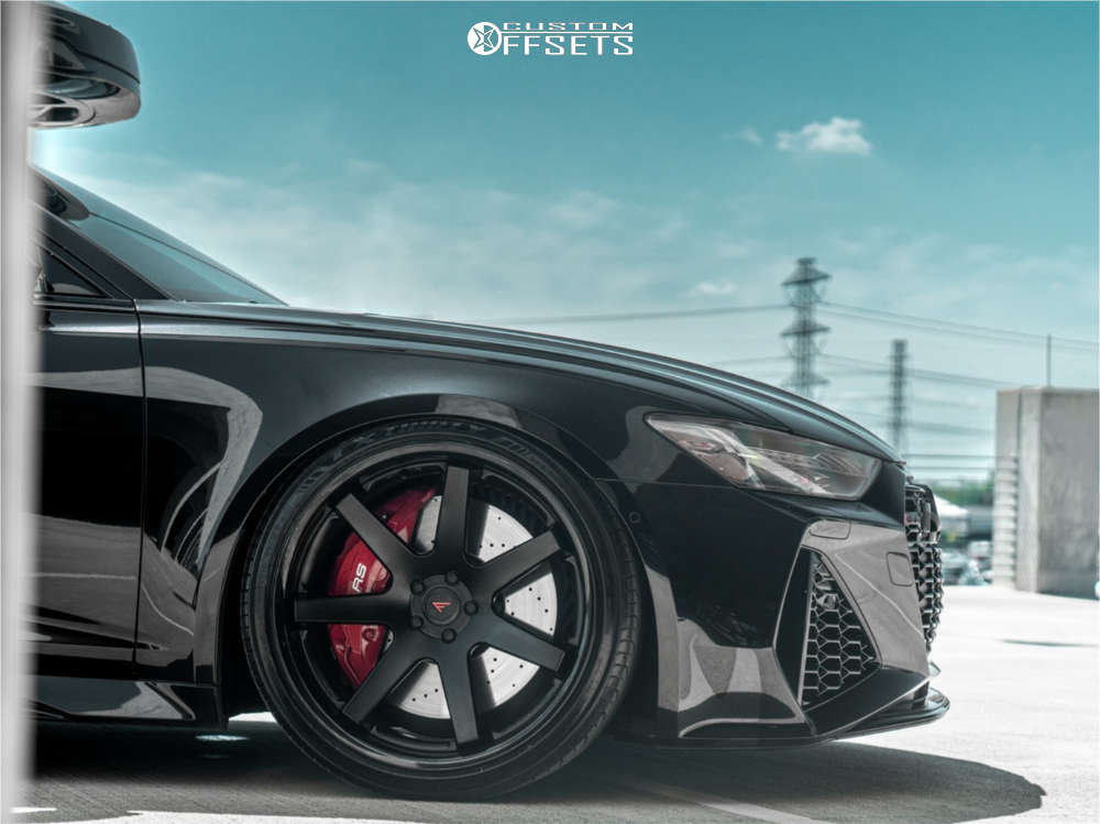 2021 Audi RS6 Avant with 22x11 20 Ferrada Fr1 and 295/30R22 Lexani LX ...