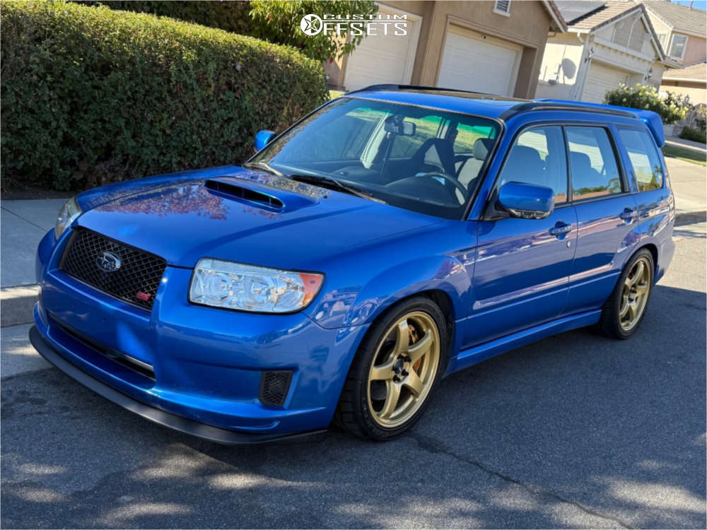 2007 Subaru Forester with 18x8 45 Enkei Pf05 and 245/40R18 Falken ...