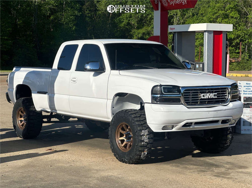 2001 GMC Sierra 1500 with 17x9 -12 Vision Flow and 35/12.5R17 Nitto Mud ...