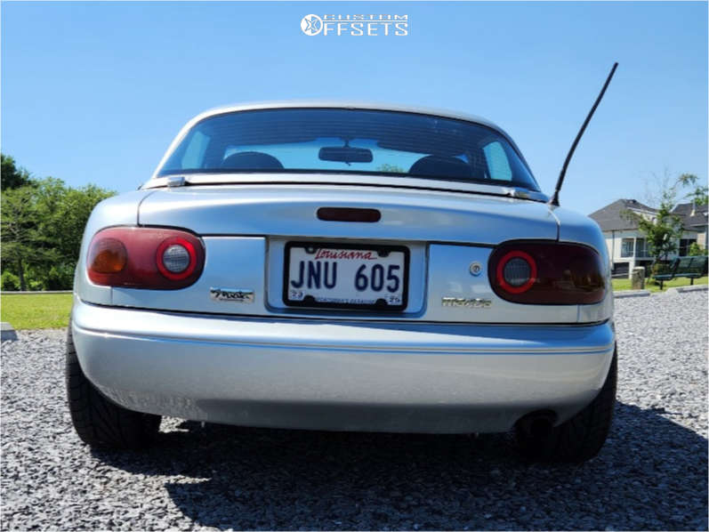 1992 Mazda Miata with 15x7 20 Konig Rewind and 205/50R15 Nitto Neo Gen ...