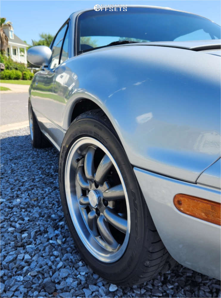 1992 Mazda Miata with 15x7 20 Konig Rewind and 205/50R15 Nitto Neo Gen ...