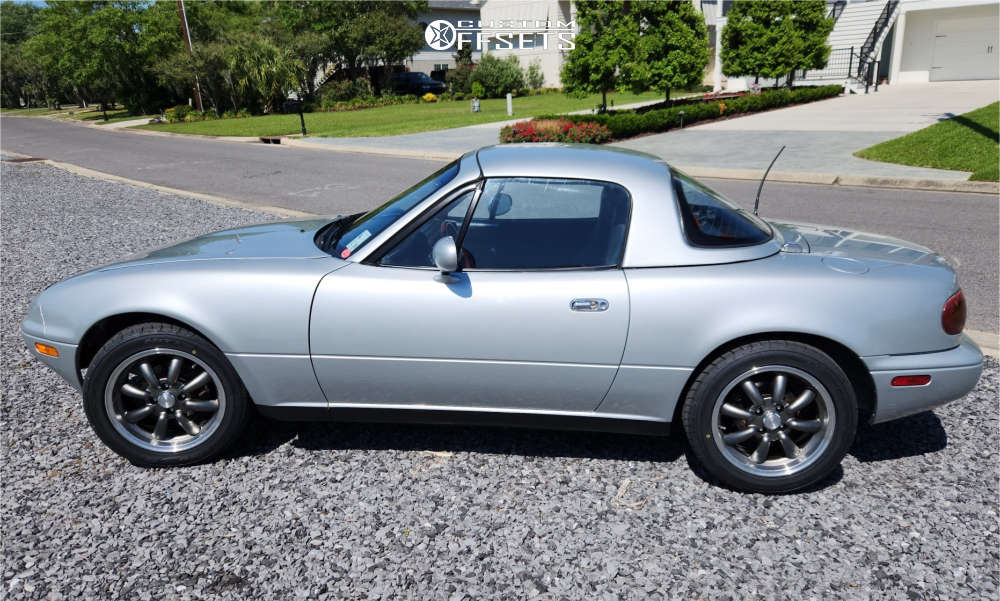 1992 Mazda Miata with 15x7 20 Konig Rewind and 205/50R15 Nitto Neo Gen ...