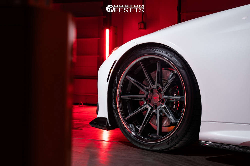 2022 Lexus LC500 with 22x9.5 12 Ferrada Cm2 and 265/35R22 Pirelli PZERO ...