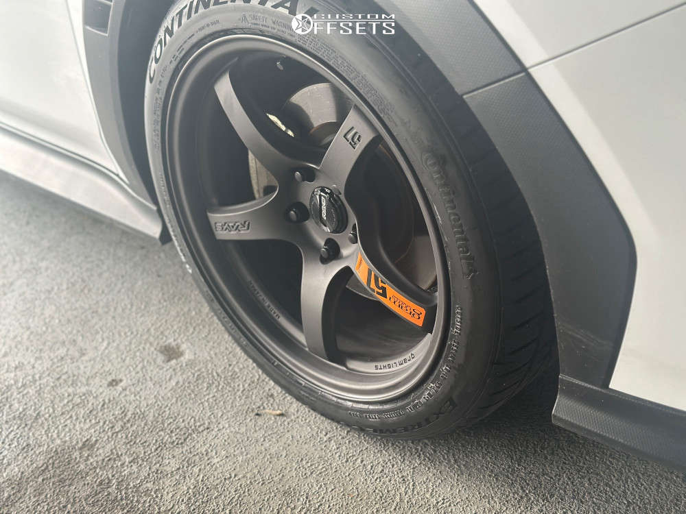 2023 Subaru WRX with 18x9.5 38 Gram Lights 57cr and 255/50R18 ...