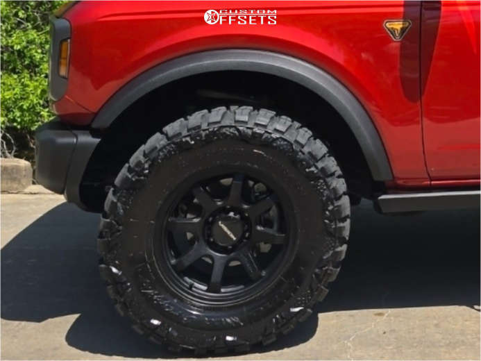 2023 Ford Bronco with 17x8.5 -10 Vision Flow and 33/12.5R17 Nitto Mud ...