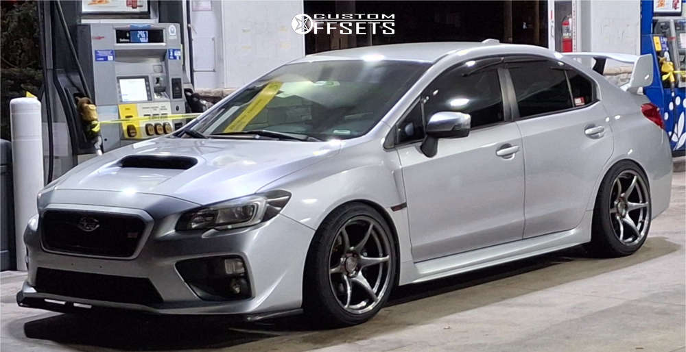 2017 Subaru WRX STI with 18x9.5 22 Kansei Tandem and 245/40R18 Nitto ...