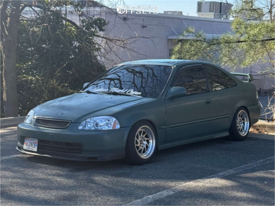 1996 Honda Civic with 15x8 20 MST Mt28 and 195/65R15 Lexani Lxtr-203 ...