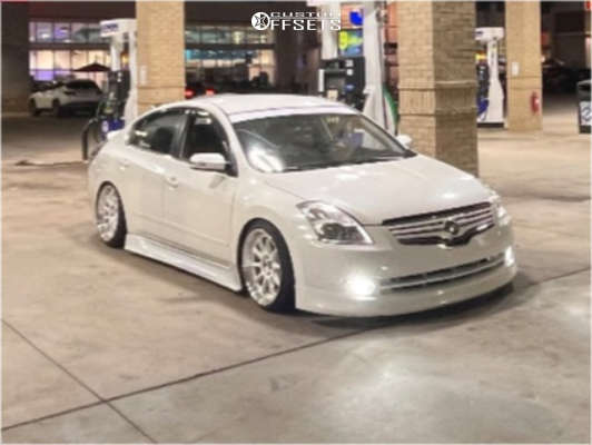 2008 Nissan Altima with 18x9.5 22 ESR Cs12 and 225/40R18 Kosic Drs-7 ...