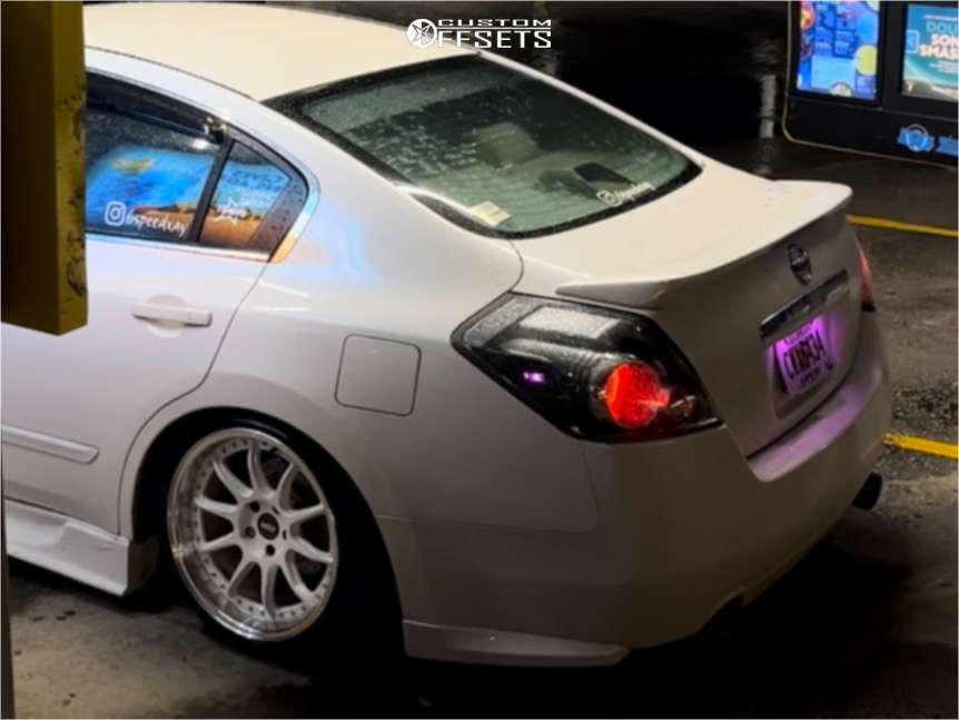 2008 Nissan Altima with 18x9.5 22 ESR Cs12 and 225/40R18 Kosic Drs-7 ...