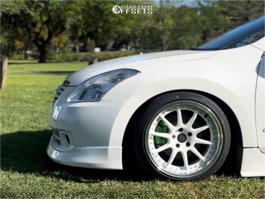 2008 Nissan Altima with 18x9.5 22 ESR Cs12 and 225/40R18 Kosic Drs-7 ...