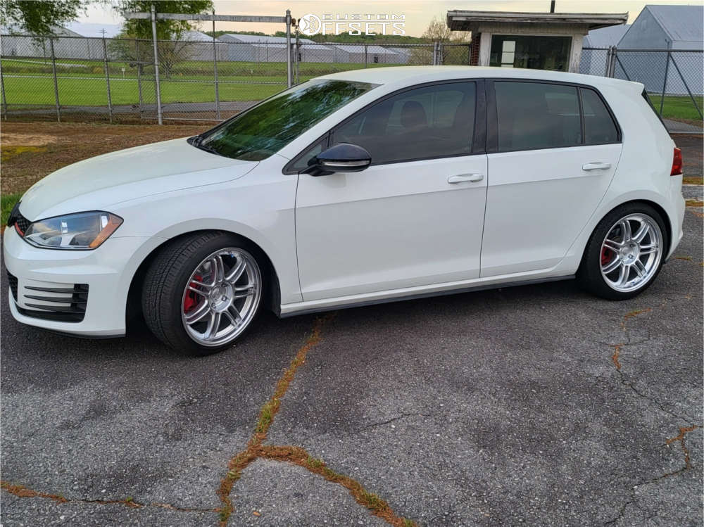 2017 Volkswagen GTI with 18x8.5 35 Kansei Seven and 225/40R18 ...