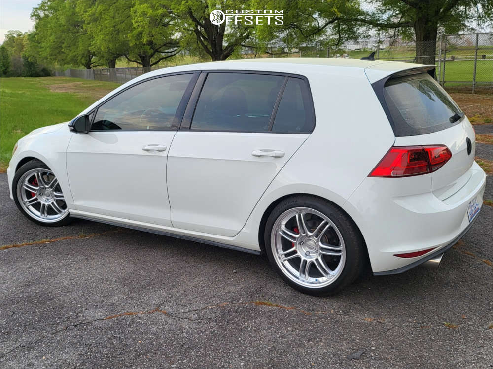 2017 Volkswagen GTI with 18x8.5 35 Kansei Seven and 225/40R18 ...