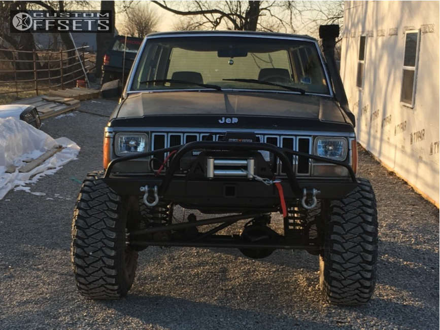 1987 Jeep Cherokee with 15x10 -38 American Racing Ar-767 and 35/12.5R15 ...