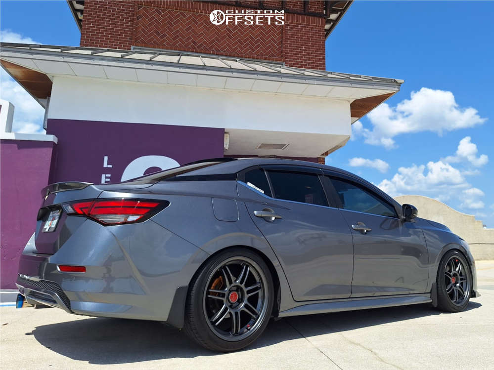 2021 Nissan Sentra with 18x8.5 35 Kansei Seven and 235/40R18 Hankook ...