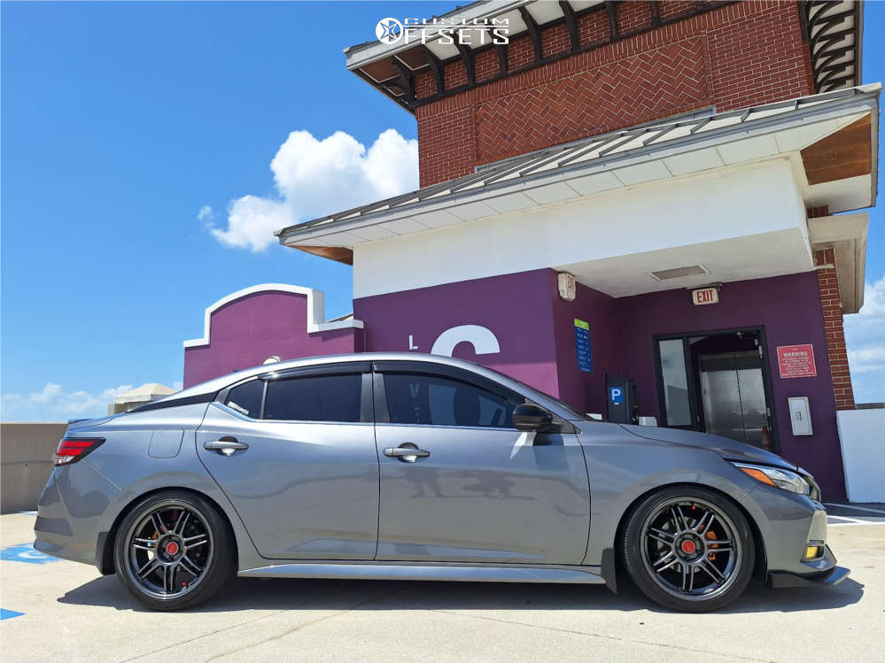2021 Nissan Sentra with 18x8.5 35 Kansei Seven and 235/40R18 Hankook ...