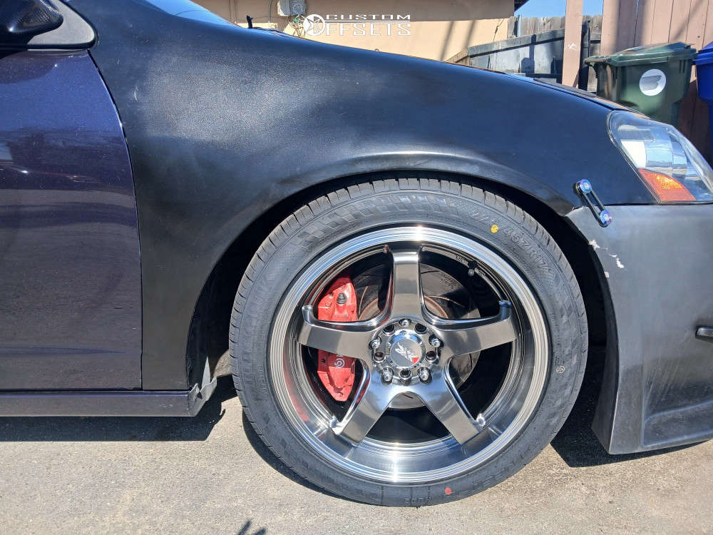 2005 Acura RSX with 17x8 35 XXR 555 and 225/45R17 Blackhawk Street-h ...