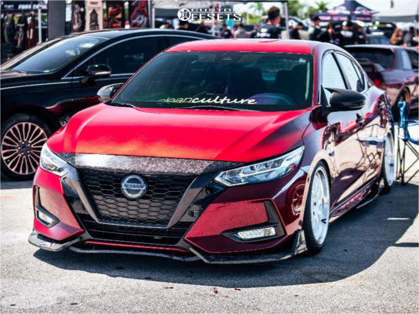 2020 Nissan Sentra with 18x8.5 30 ESR Cr1 and 215/45R18 Blackhawk ...