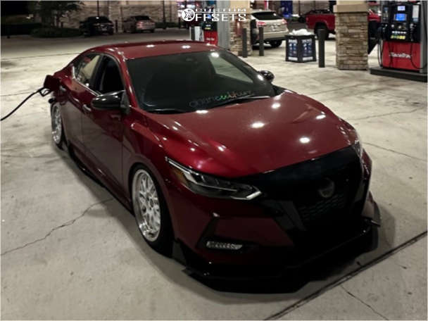 2020 Nissan Sentra with 18x8.5 30 ESR Cr1 and 215/45R18 Blackhawk ...