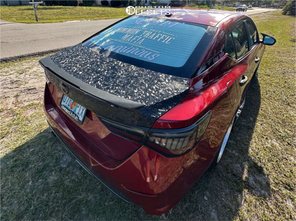 2020 Nissan Sentra with 18x8.5 30 ESR Cr1 and 215/45R18 Blackhawk ...