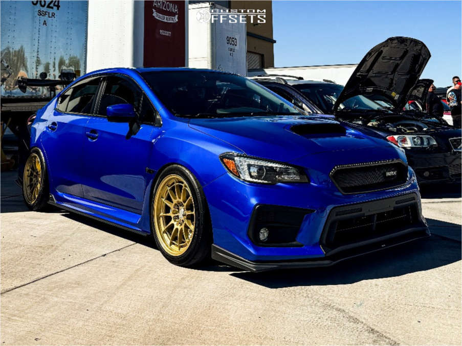 2020 Subaru WRX with 18x9.5 40 Enkei Nt03m and 265/35R18 Yokohama Advan ...