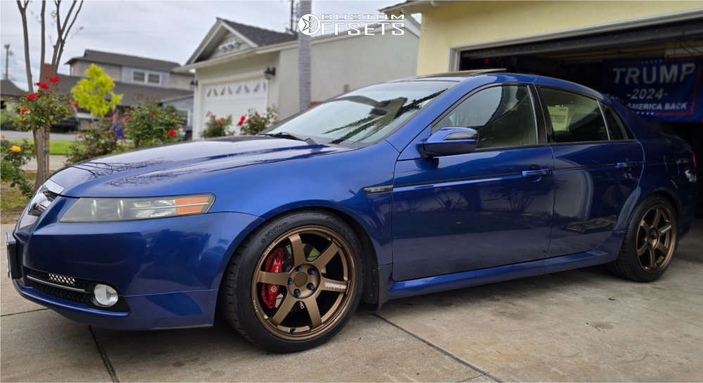 2008 Acura TL with 18x9.5 38 Volk Te37 Saga S-plus and 245/45R18 ...