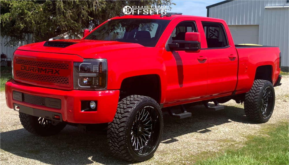 2016 Chevrolet Silverado 2500 HD with 24x12 -44 Axe Offroad Kratos and ...
