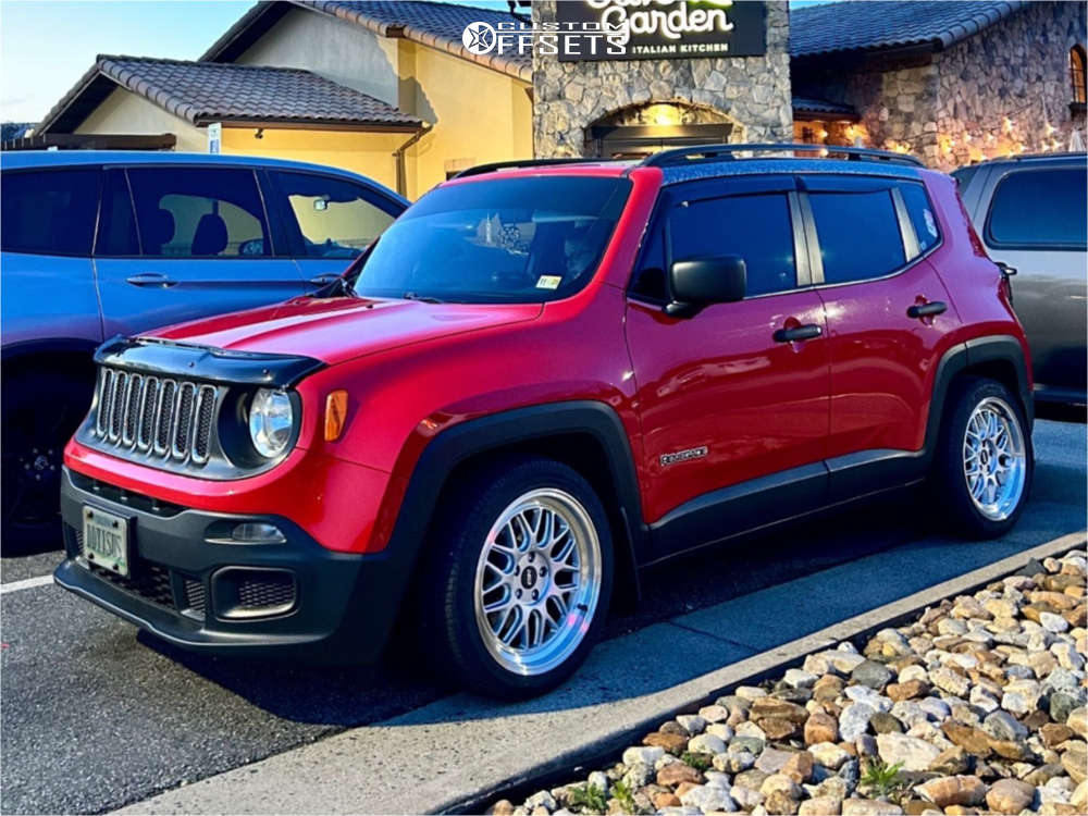 2015 Jeep Renegade with 18x8.5 30 ESR Cr1 and 235/45R18 Fullway Hp108 ...