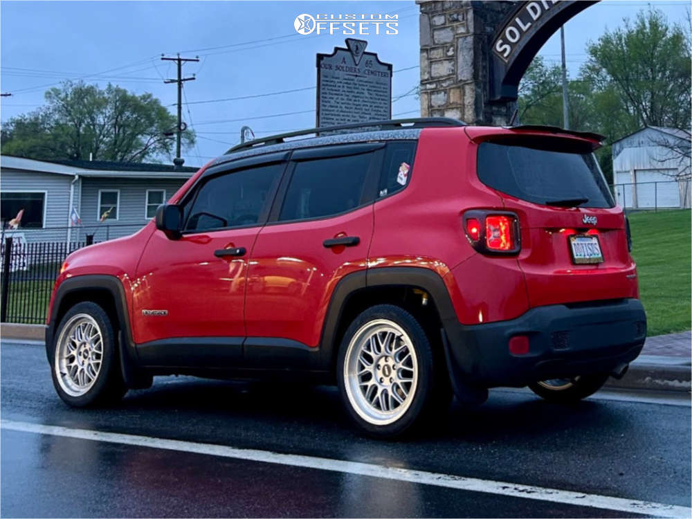 2015 Jeep Renegade with 18x8.5 30 ESR Cr1 and 235/45R18 Fullway Hp108 ...