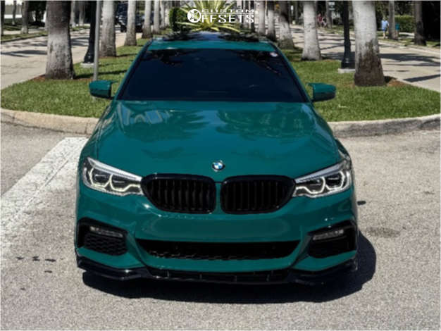 2017 BMW 540i with 20x8.5 28 Dolce Performance Aria and 245/35R20 Nitto NT555 G2 and Lowering ...