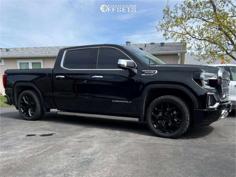 2019 GMC Sierra 1500 with 22x9 24 Impact Replicas Snowflake and 285 ...