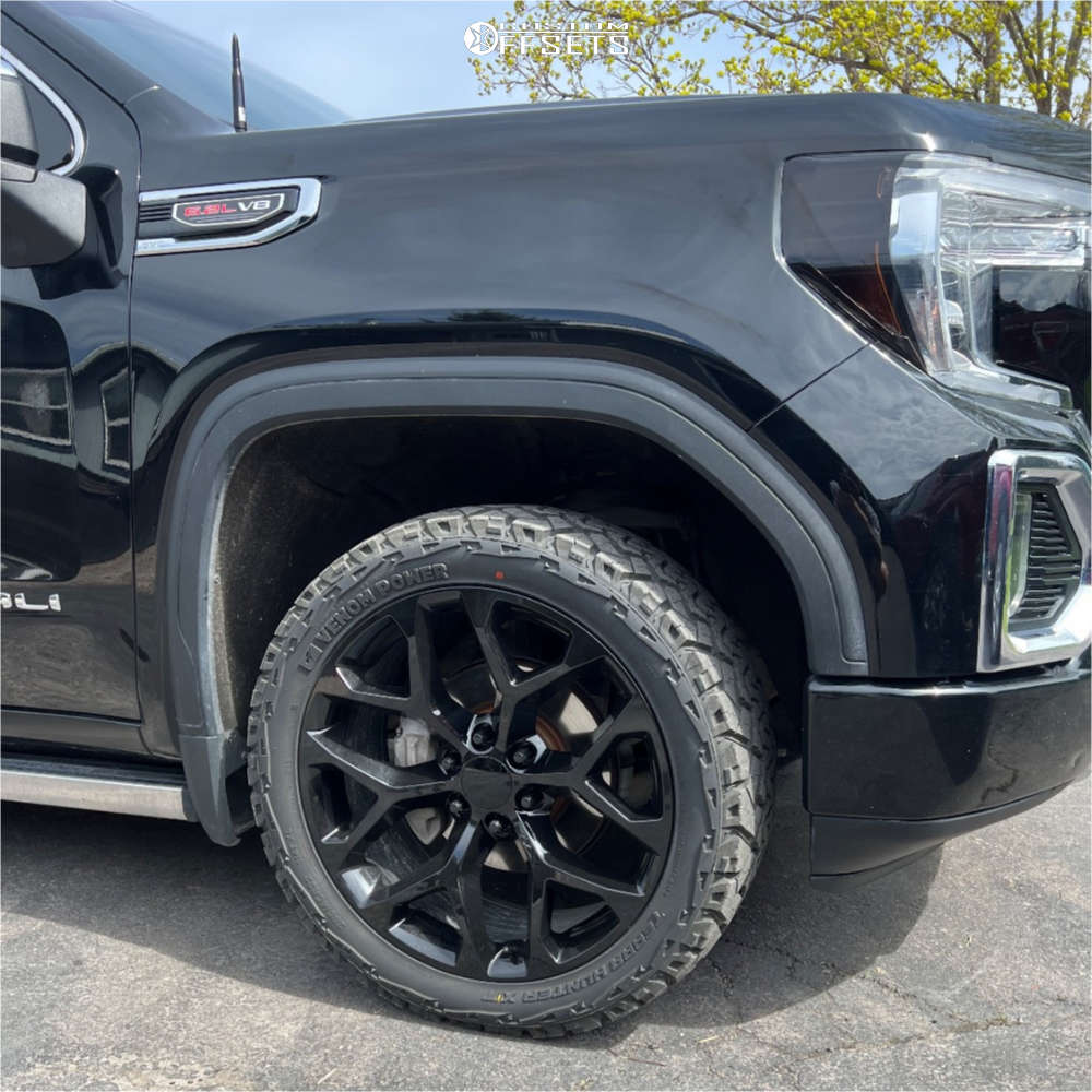 2019 GMC Sierra 1500 with 22x9 24 Impact Replicas Snowflake and 285 ...