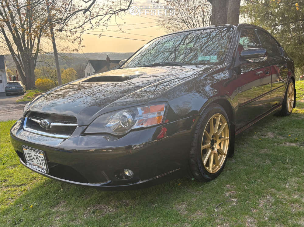 2005 Subaru Legacy with 17x8 45 Enkei TS10 and 225/45R17 Pirelli P7 All ...