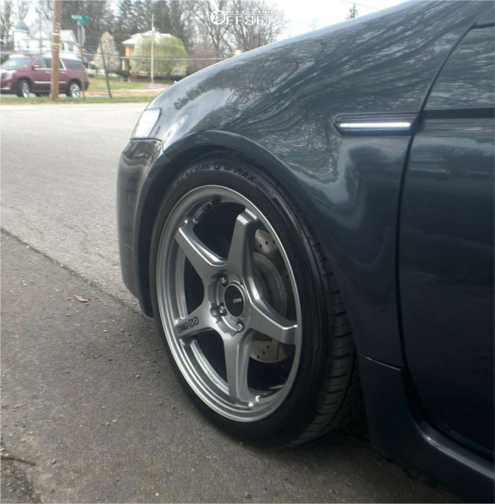 2007 Acura TL with 18x8.5 38 Enkei Ts-5 and 235/40R18 General G-max As ...