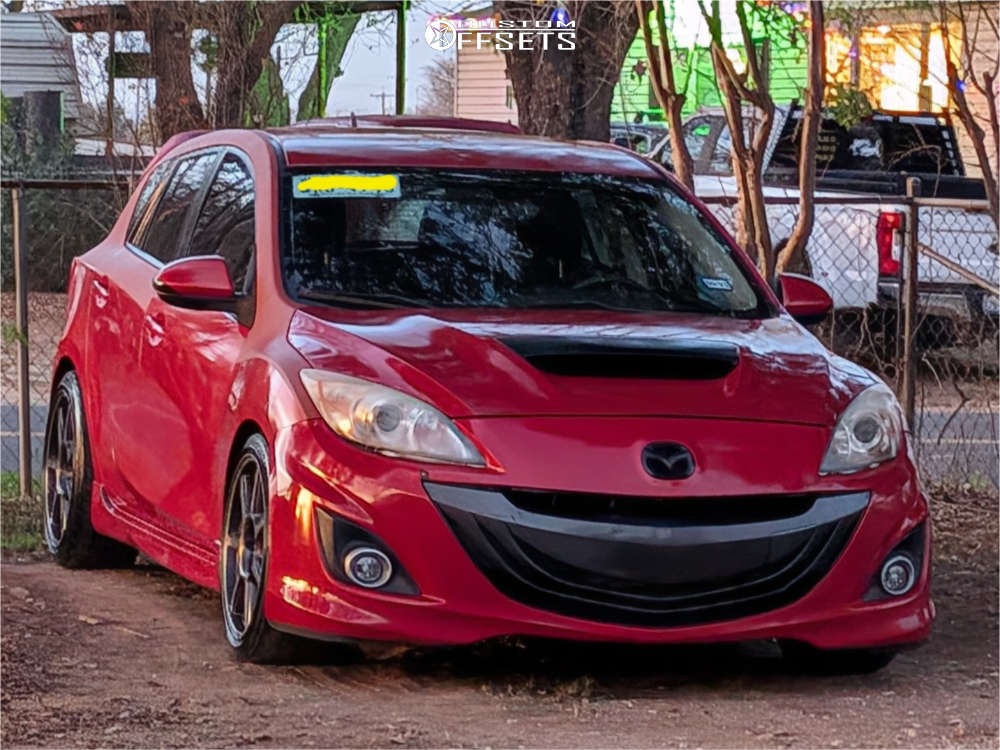 2011 Mazda 3 with 18x9 38 Konig Ultraform and 225/40R18 BFGoodrich G ...