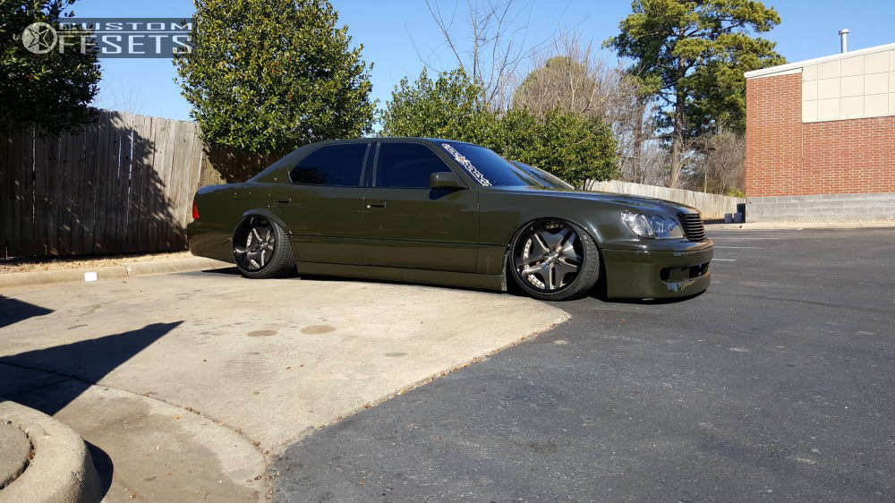 2000 Lexus LS400 with 19x11 -1 Riverside Trafficstar and 245/35R19 ...