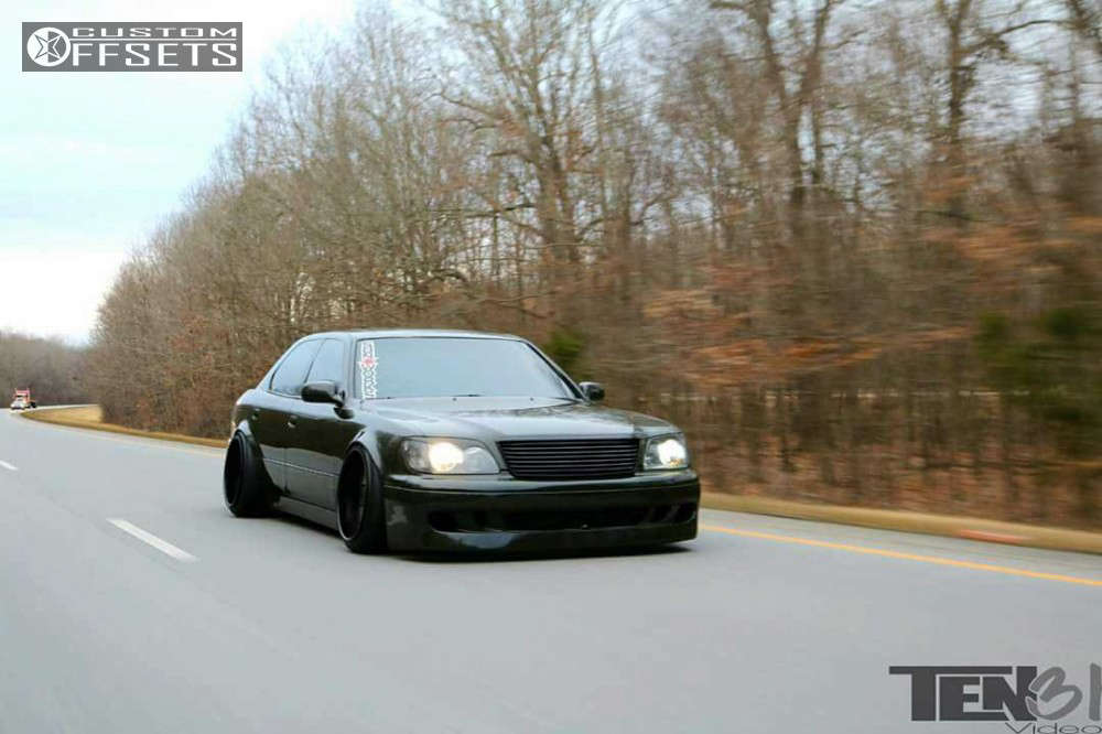 2000 Lexus LS400 with 19x11 -1 Riverside Trafficstar and 245/35R19 ...