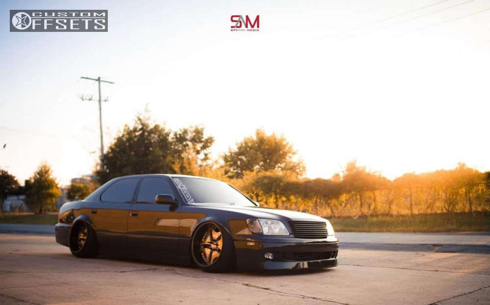 2000 Lexus LS400 with 19x11 -1 Riverside Trafficstar and 245/35R19 ...