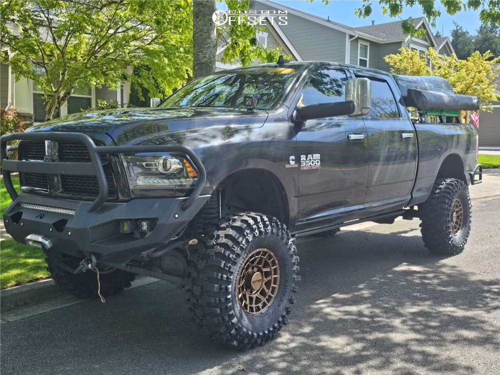 2016 Ram 3500 with 17x9 -12 Anthem Off-Road Valor and 38/13.5R17 Mickey ...