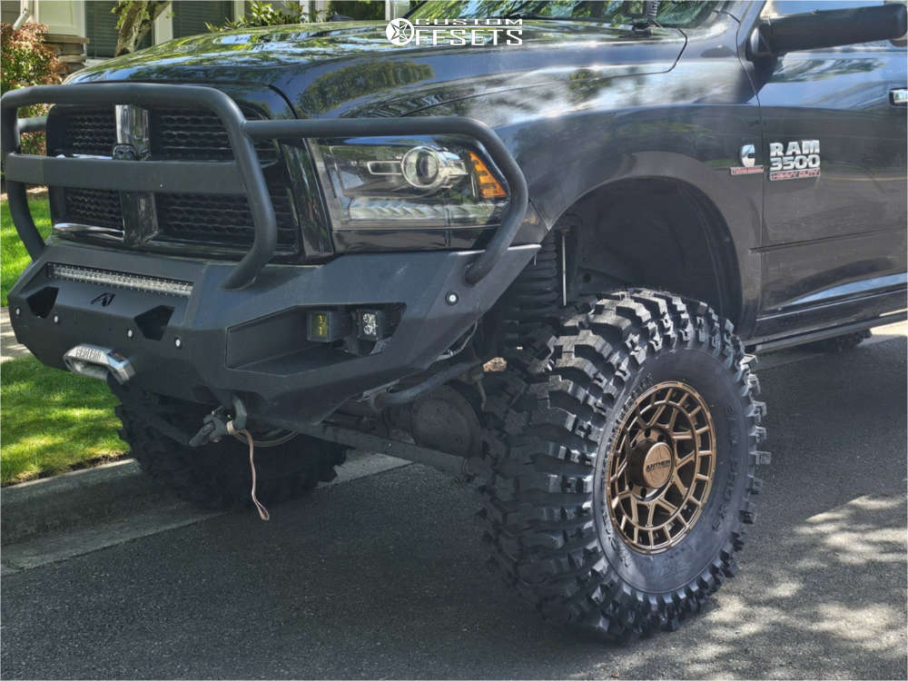 2016 Ram 3500 with 17x9 -12 Anthem Off-Road Valor and 38/13.5R17 Mickey ...